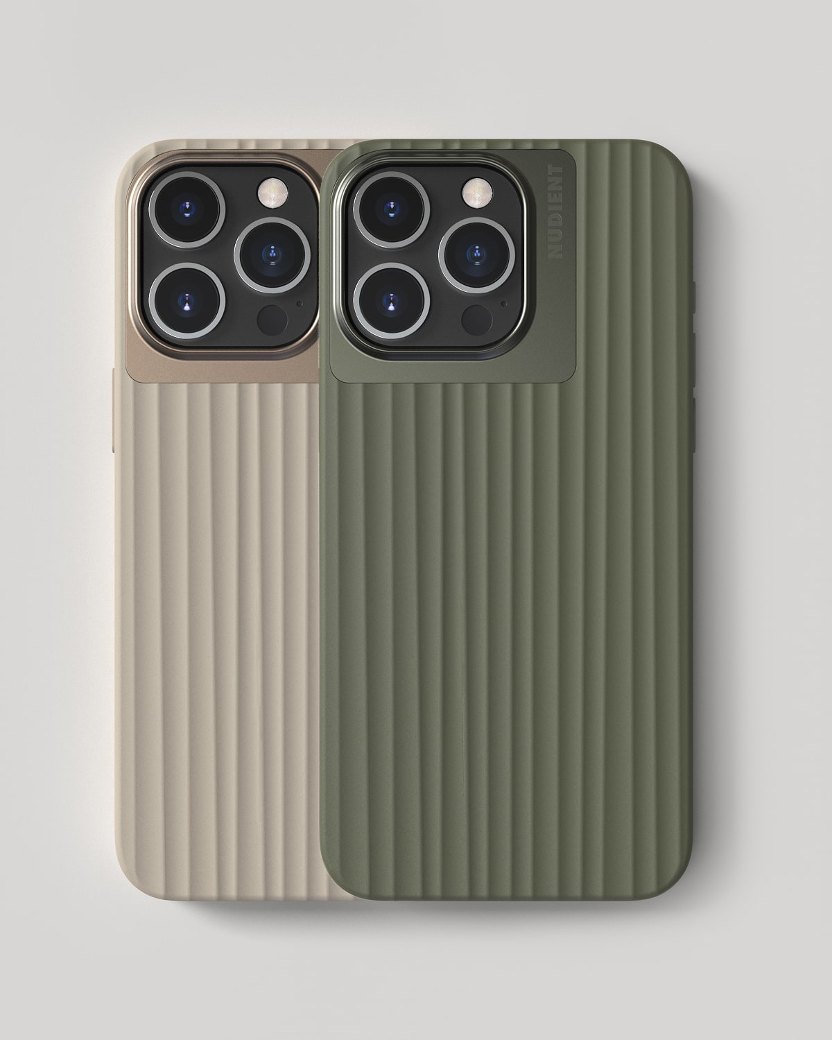 Bold Case - iPhone 15 Pro Max - Linen Beige & Olive Green – NUDIENT