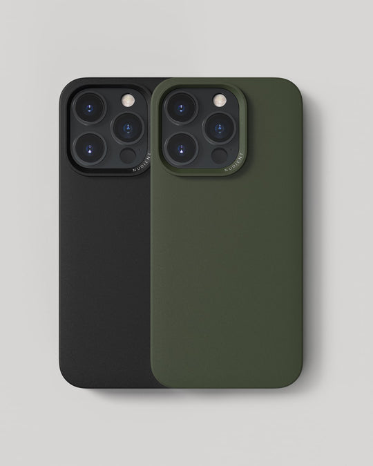 Thin Case - iPhone 14 Pro - Ink Black & Pine Green – NUDIENT