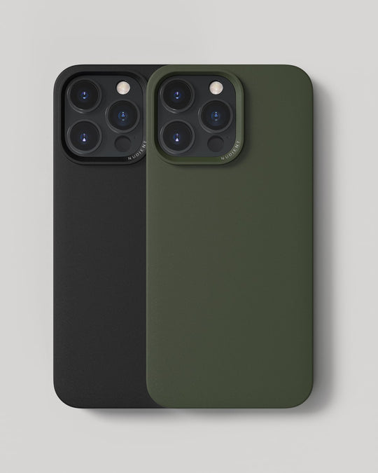 Thin Case - iPhone 14 Pro Max - Ink Black & Pine Green – NUDIENT